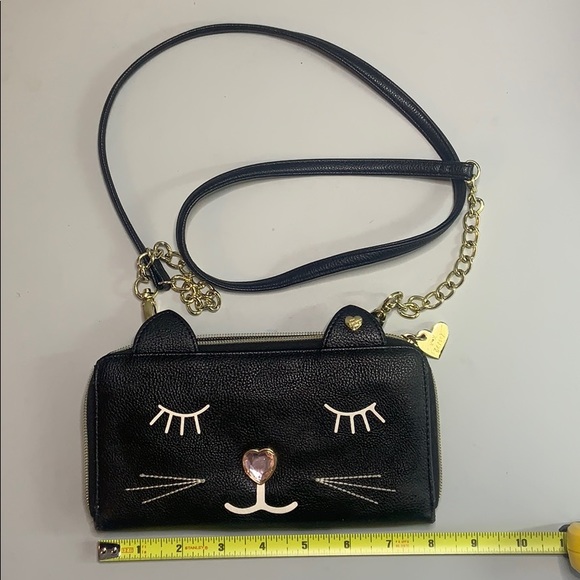 Betsey Johnson | Bags | Betsey Johnson Cat Wallet Wdetachable Str ...